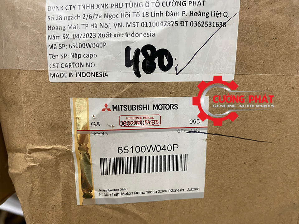 Nắp cabo Mitsubishi Xpander 2022 65100W040P chính hãng